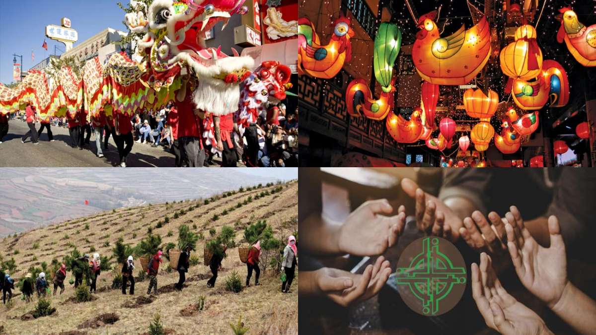 Feiertage in China, chinesischer Kalender der Gedenktage und nationale ...